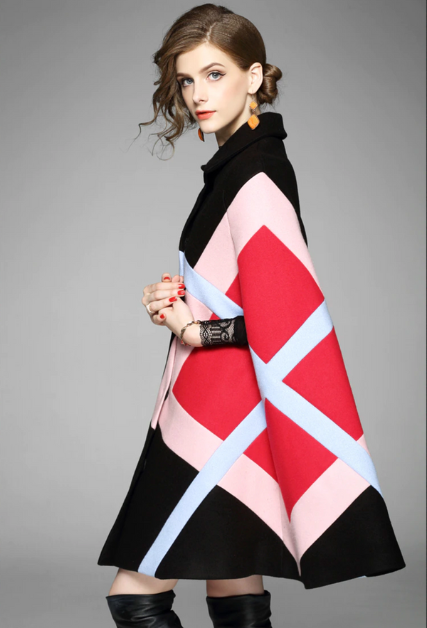 ROSA BATWING CAPE COAT - DarkGlow